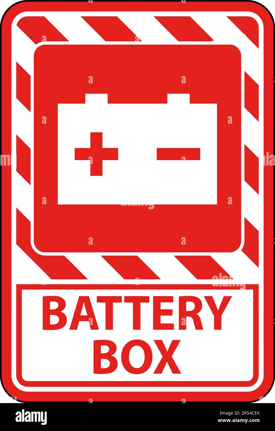 Symbol Battery Sign Battery Box On White Background Stock Vector Image ...