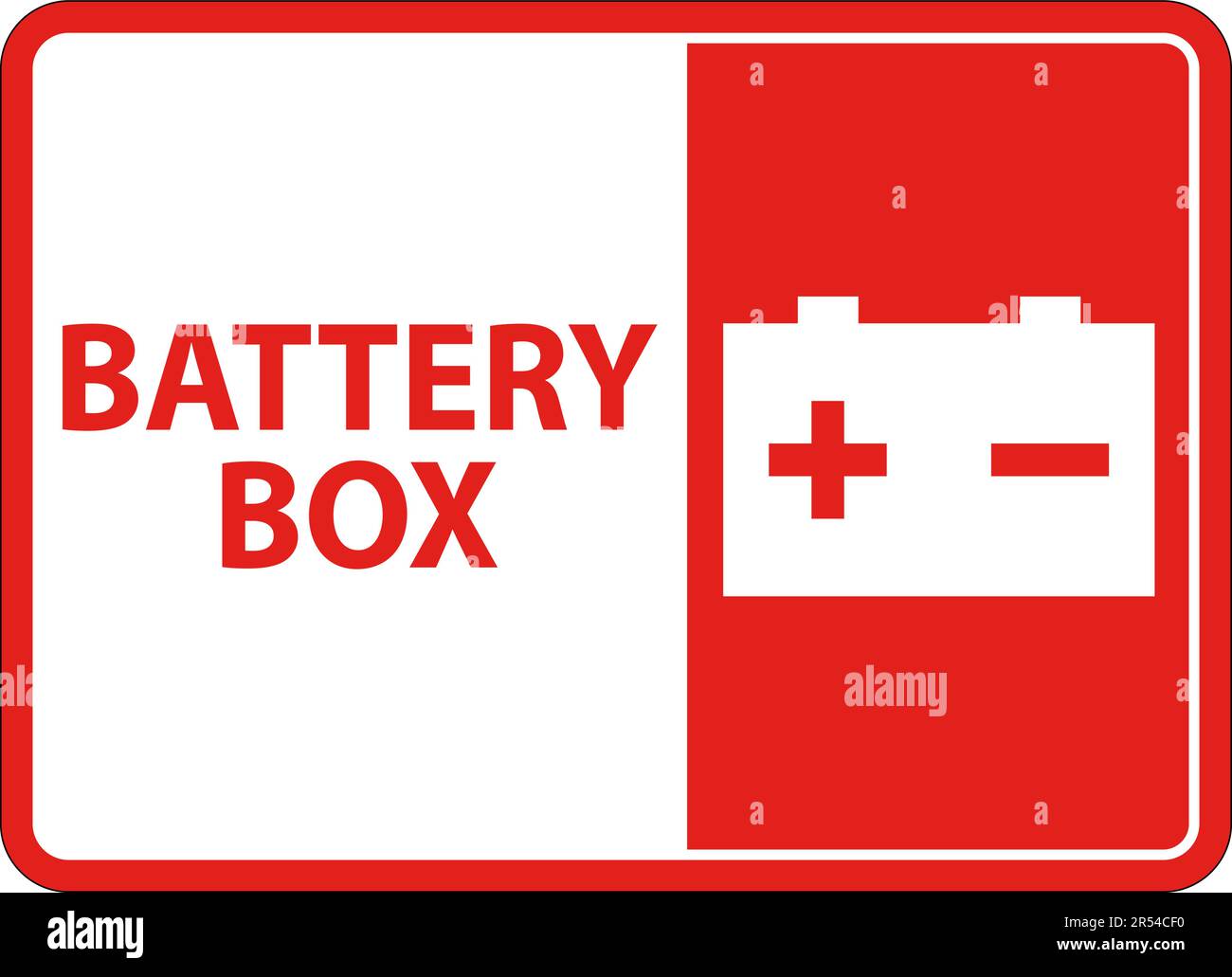 Symbol Battery Sign Battery Box On White Background Stock Vector Image ...