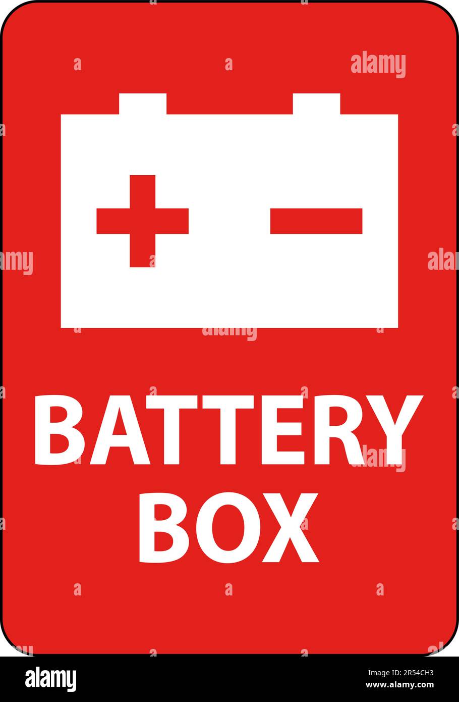 Symbol Battery Sign Battery Box On White Background Stock Vector Image ...