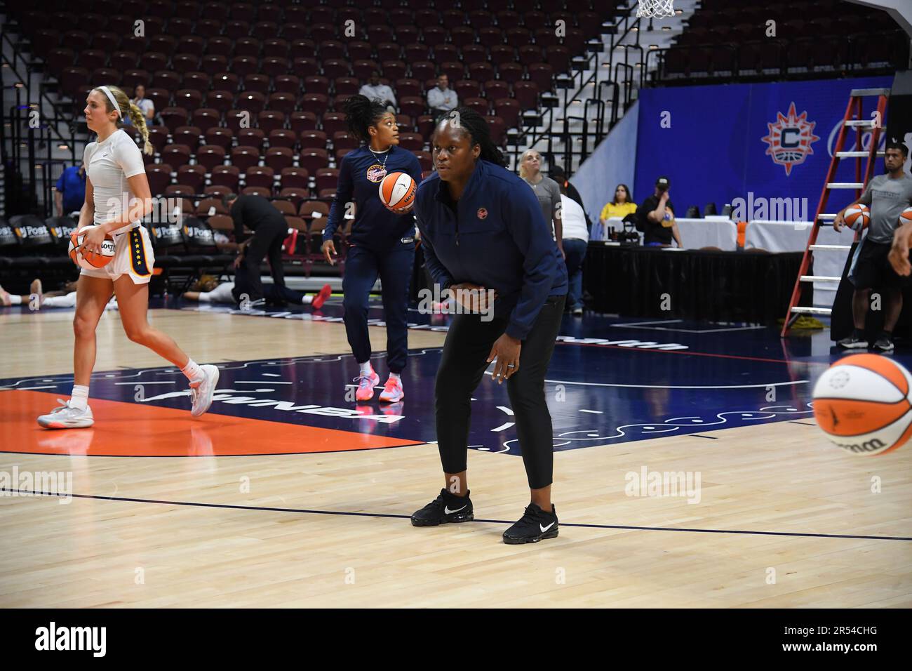 UNCASVILLE, CT - MAY 30: Indiana Fever assistant coach Karima Christmas ...