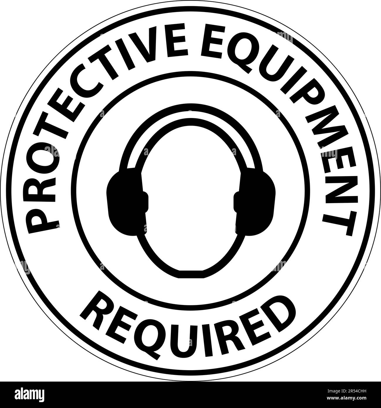 Ppe required symbol sign Black and White Stock Photos & Images - Alamy