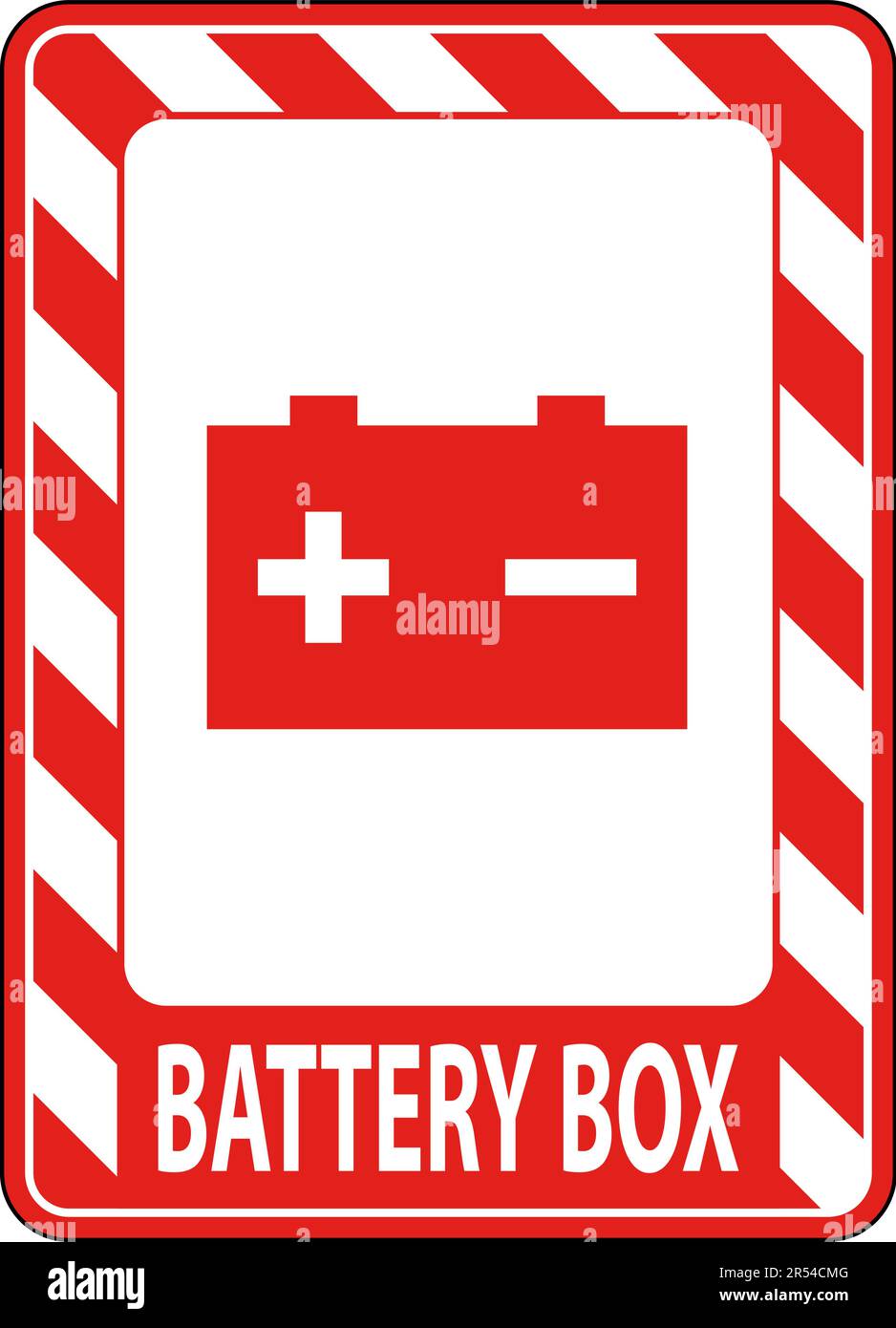 Symbol Battery Sign Battery Box On White Background Stock Vector Image ...