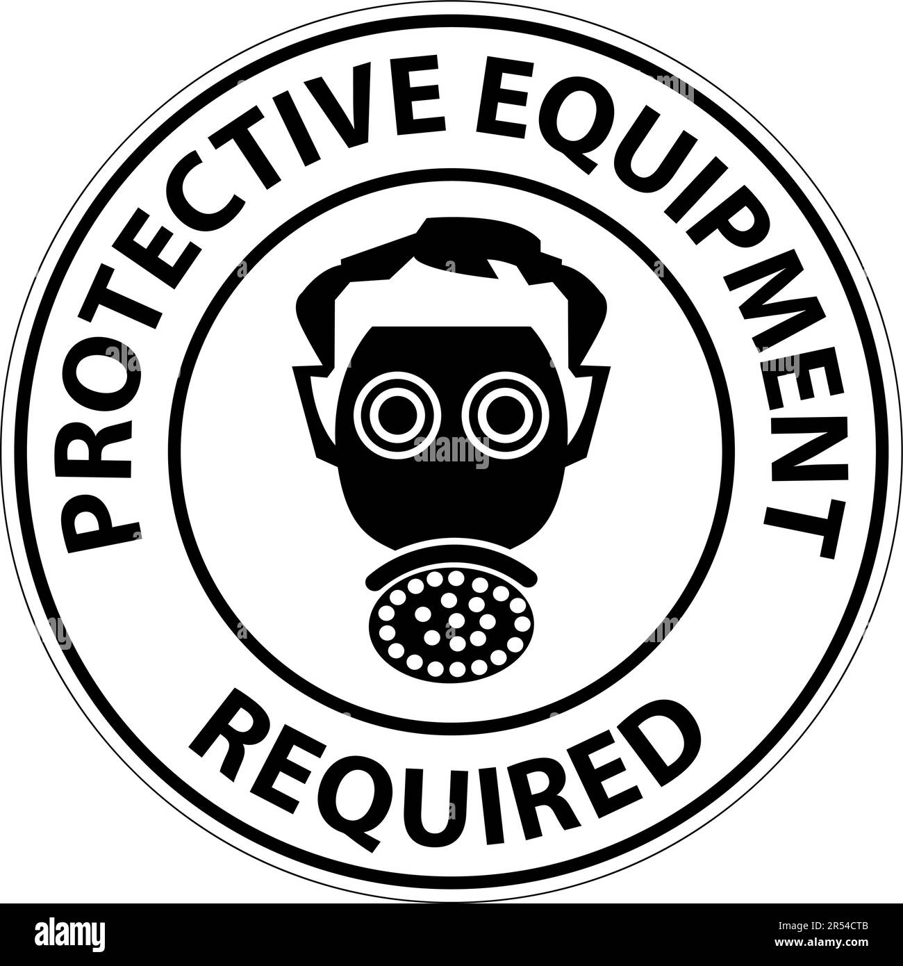 Symbol Floor Sign, Protective Equipment Required Stock Vector Image ...