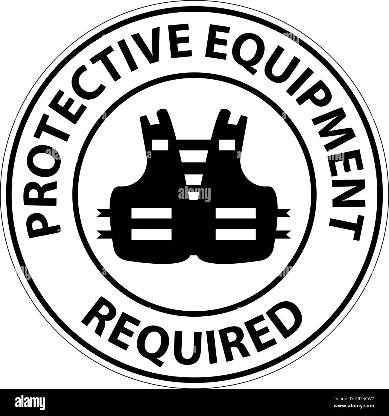 Symbol Floor Sign, Protective Equipment Required Stock Vector Image ...