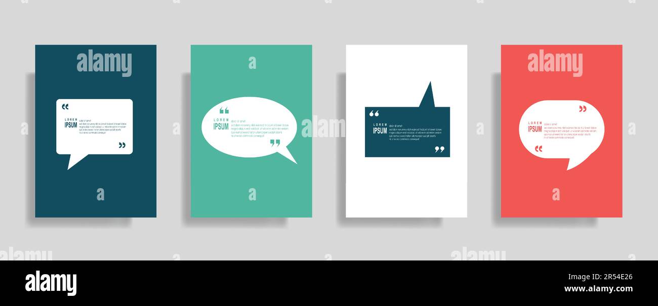 Quotes frame blank templates set, commas, note, message, citation empty ...