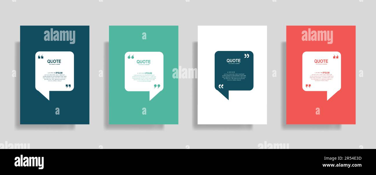 Quotes frame blank templates set, commas, note, message, citation empty ...