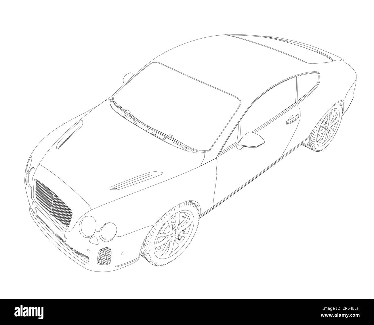 Coloring page vector line art for book and drawing. Black contour ...