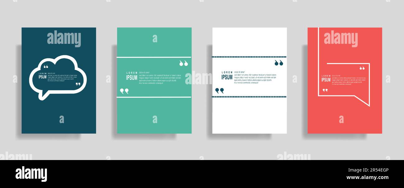 Quotes frame blank templates set, commas, note, message, citation empty ...