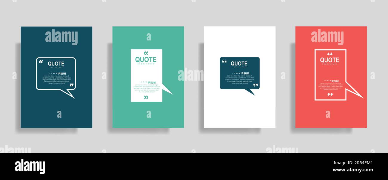 Quotes frame blank templates set, commas, note, message, citation empty ...