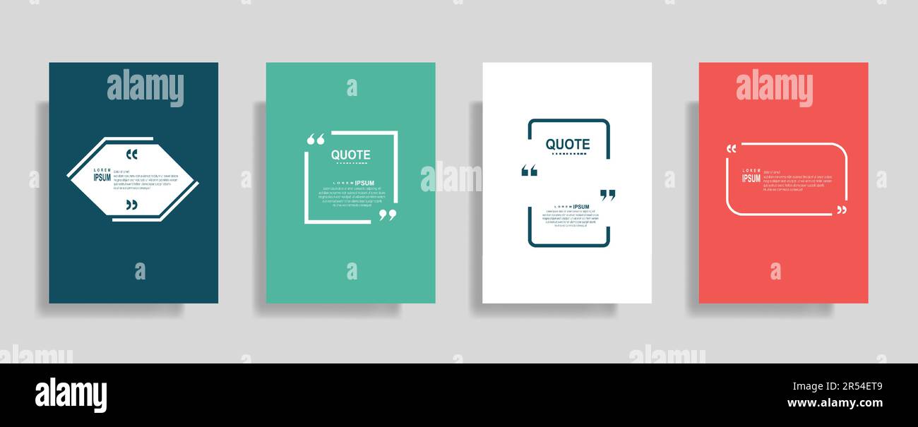 Quotes frame blank templates set, commas, note, message, citation empty ...