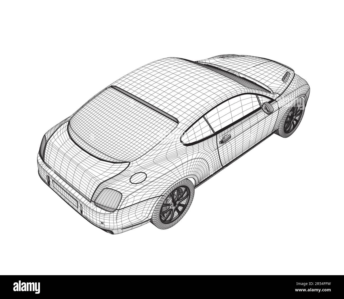 Coloring page vector line art for book and drawing. Black wireframe ...