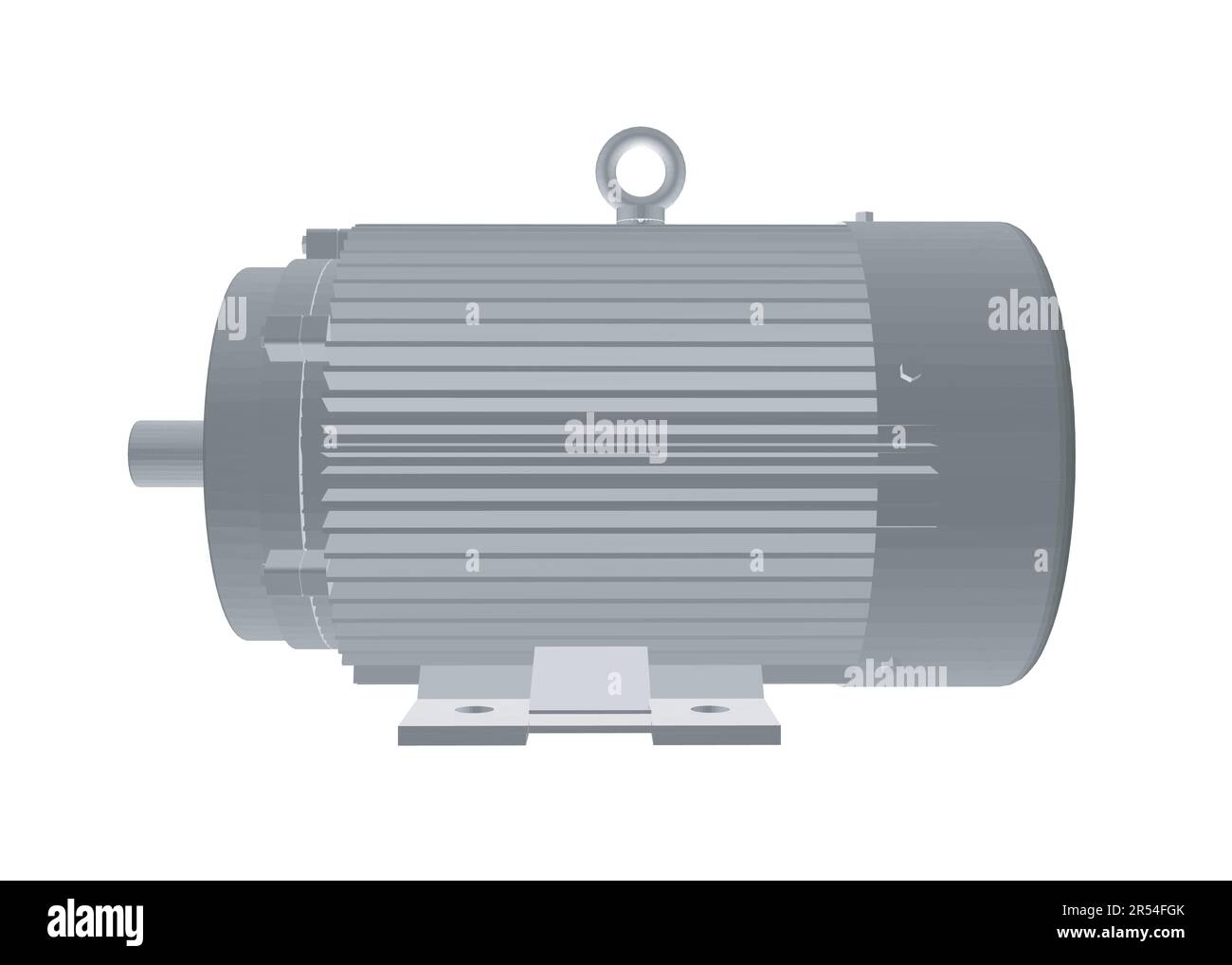 Electric motor rotor. Electric motor polygonal on a white background ...