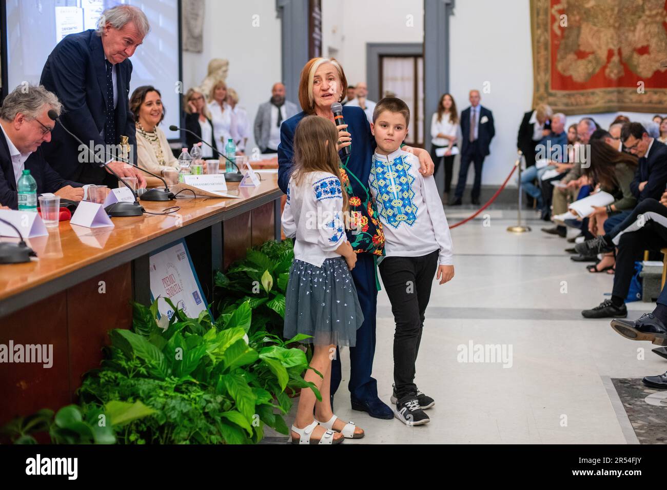 Maria Grazia Passeri, the president of the Salvamamme association ...