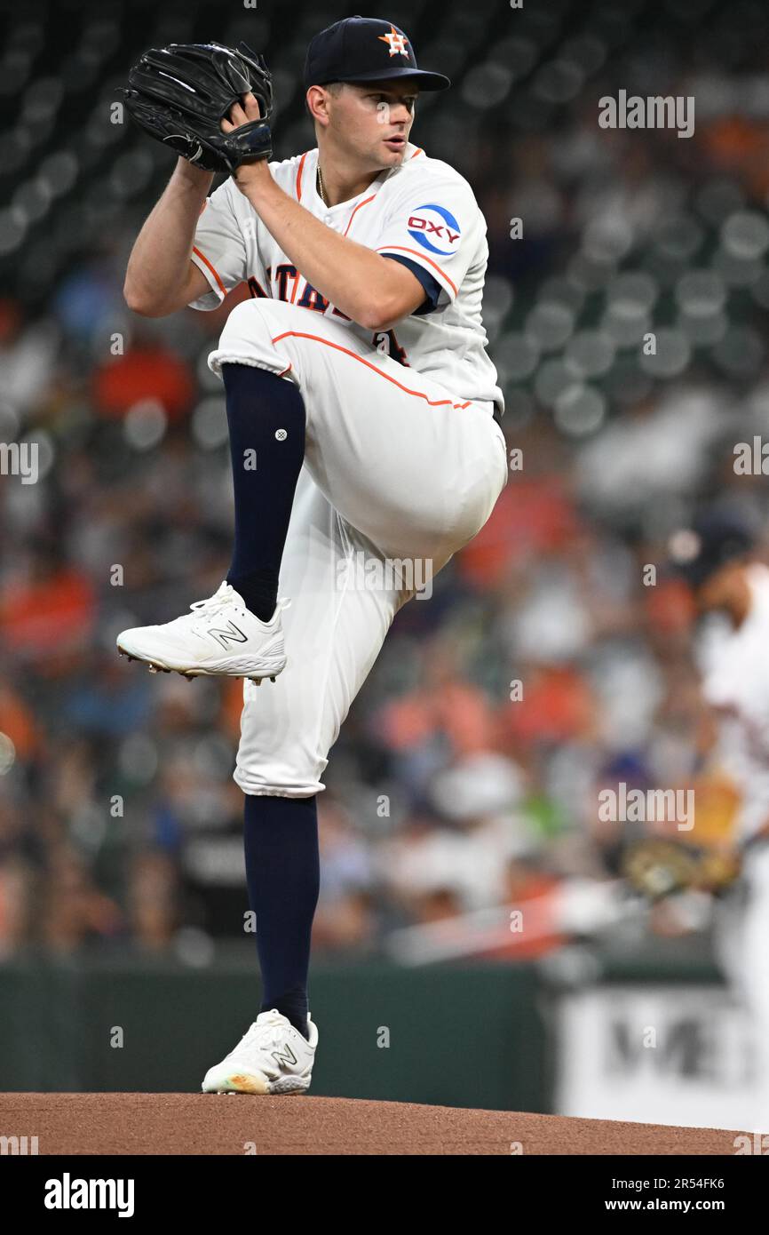 Houston Astros relief pitcher Brandon Bielak (64) during the MLB game ...