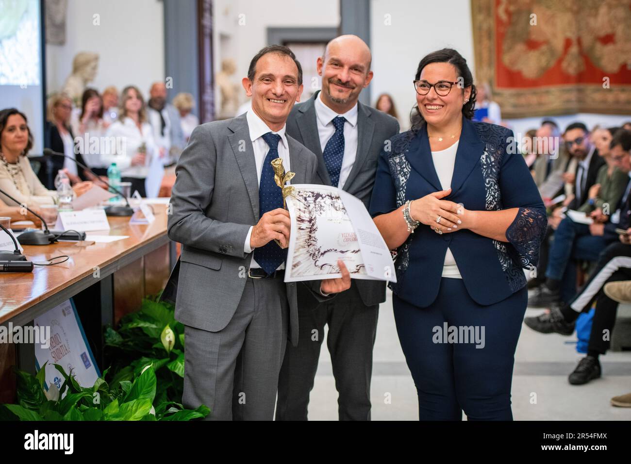 (L-R) Rodolfo, Marcello, and Barbara from the Antica Forneria ...