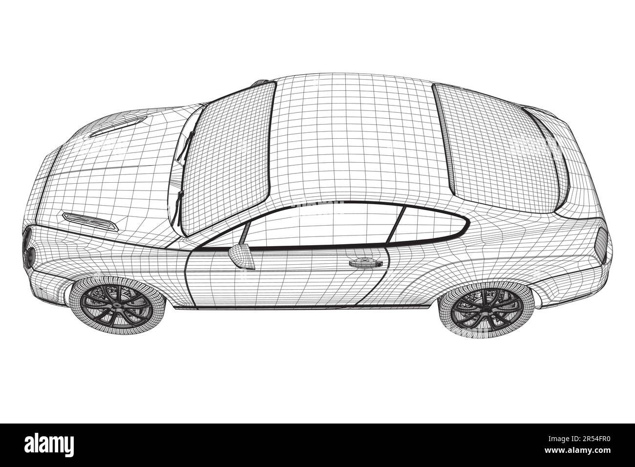 Coloring page vector line art for book and drawing. Black wireframe ...