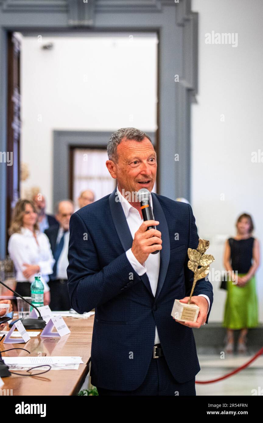 The TV presenter Amadeus, pseudonym of Amedeo Umberto Rita Sebastiani ...