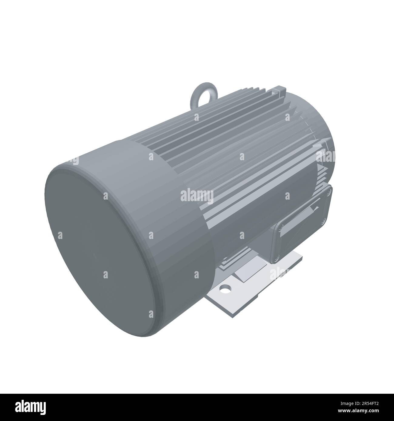 Electric motor rotor. Electric motor polygonal on a white background ...