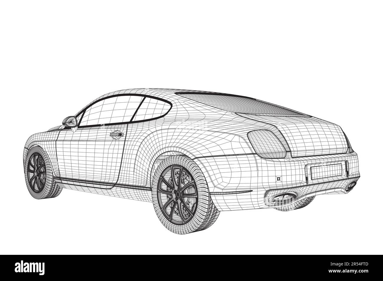 Coloring page vector line art for book and drawing. Black wireframe ...