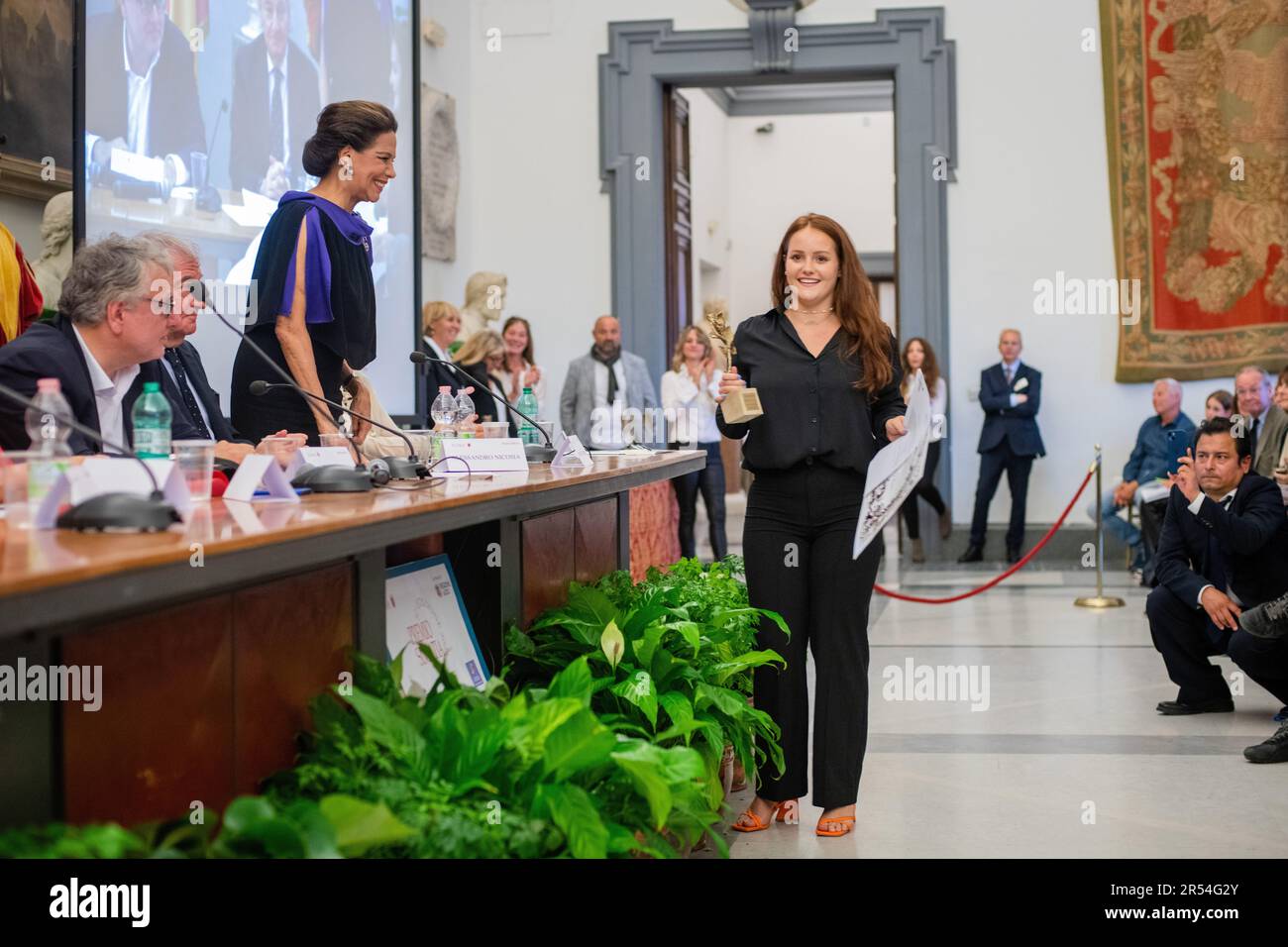 Chiara Pellacani (C), Roman Olympic athlete, gold medal in diving at ...