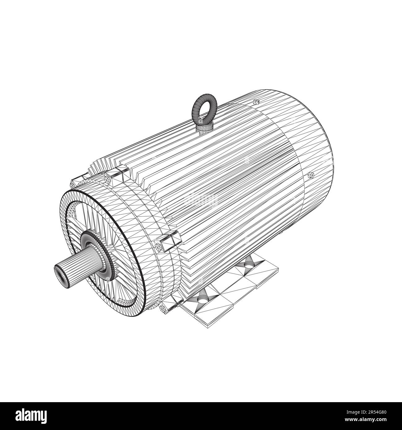 Electric motor icon on white background. Wireframe engine electric ... Electric motor icon on white background. Wireframe engine electric ...