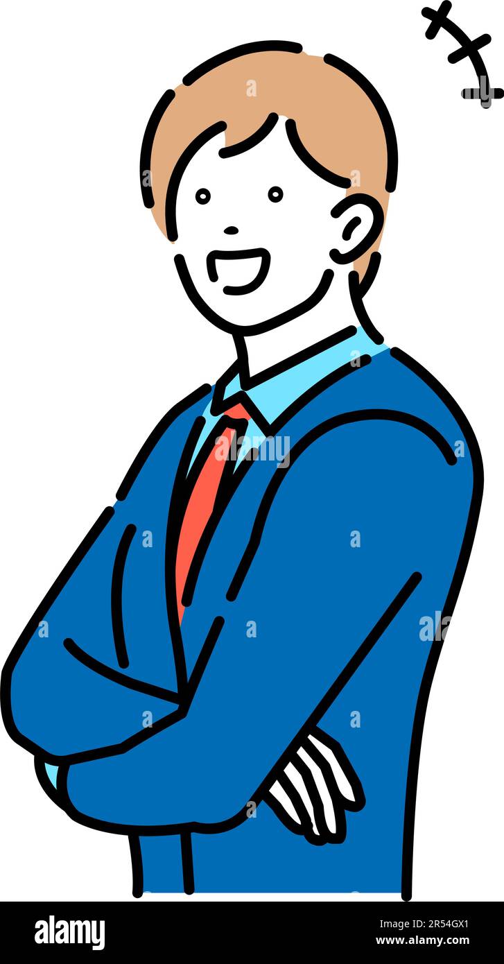 Man crossing his arms Stock Vector Images - Alamy