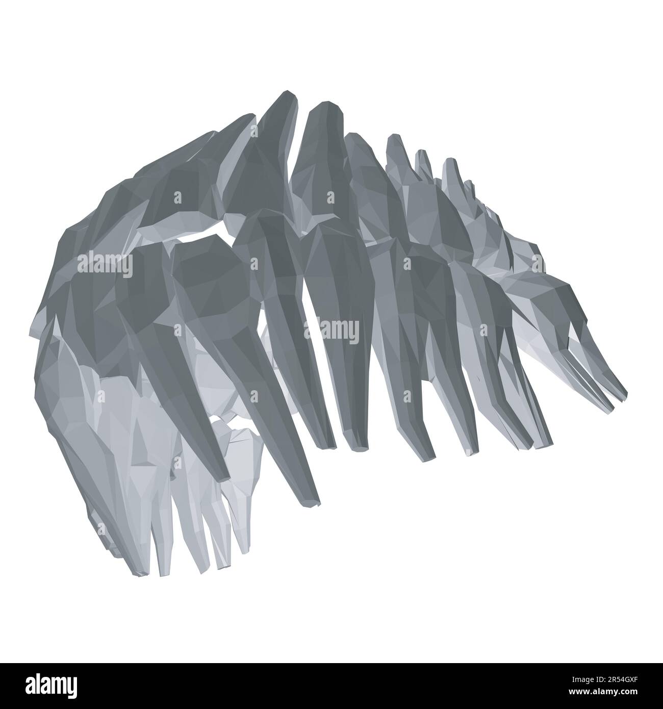 Teeth polygonal. Hand drawn different types of human tooth collection ...