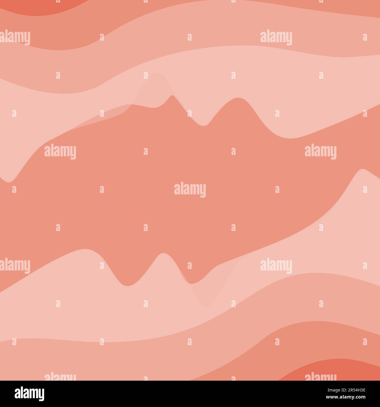 Abstract rectangular frame with top and bottom pattern of wavy lines in ...