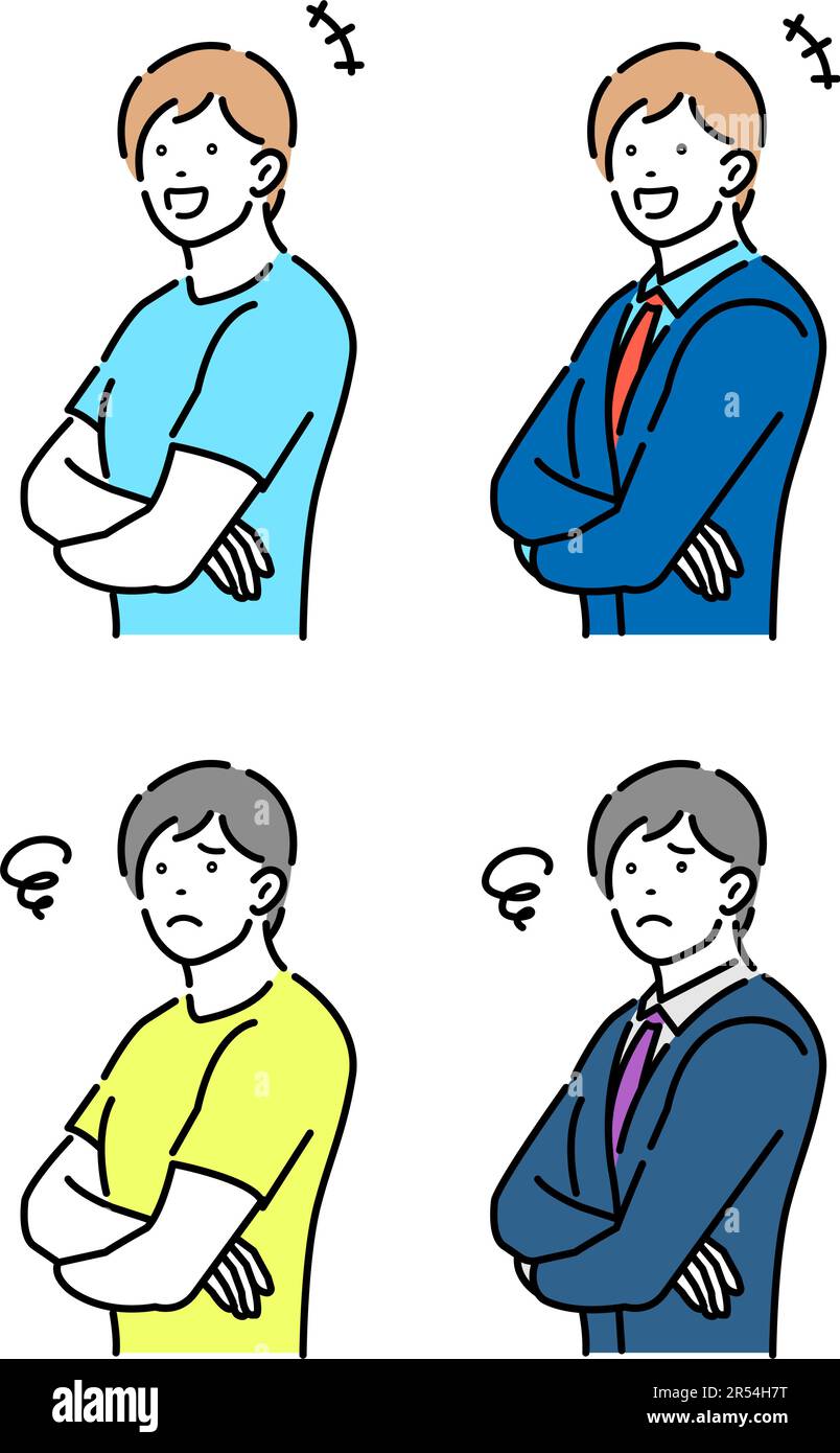 Man crossing his arms Stock Vector Images - Alamy