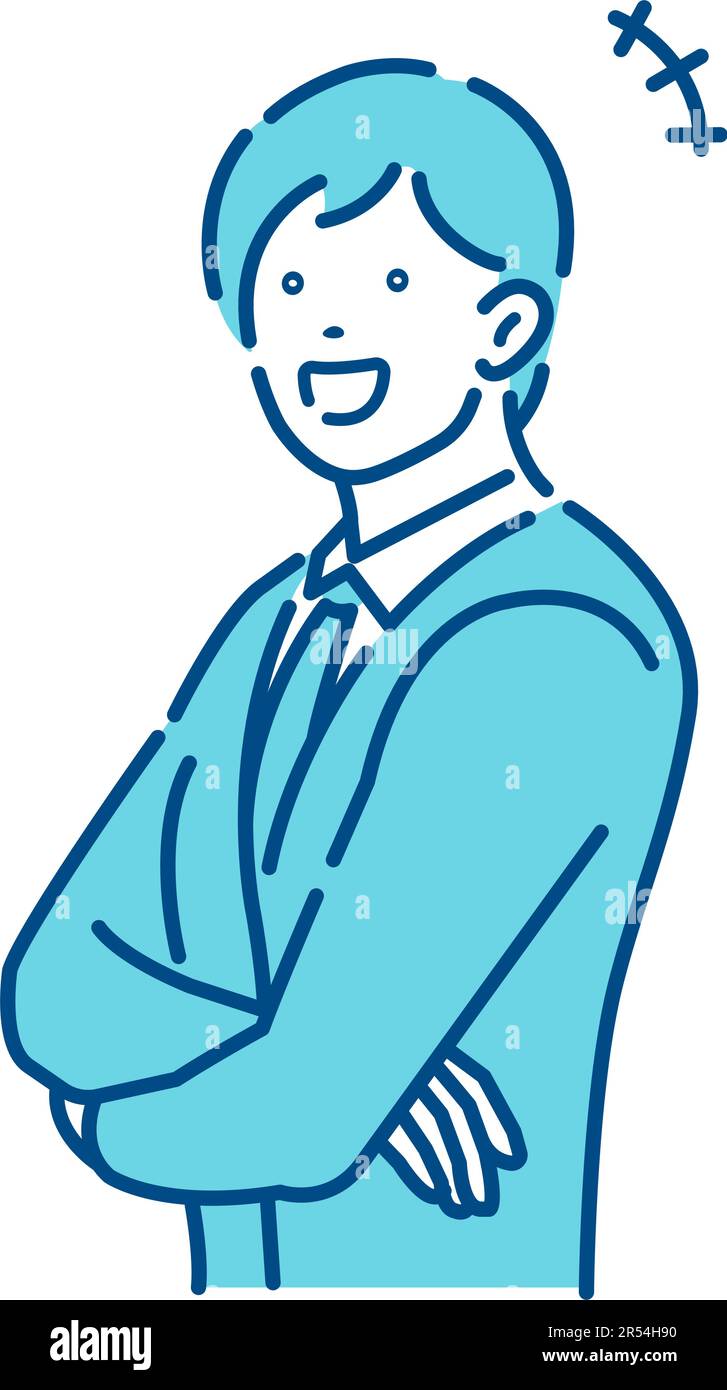 Man crossing his arms Stock Vector Images - Alamy