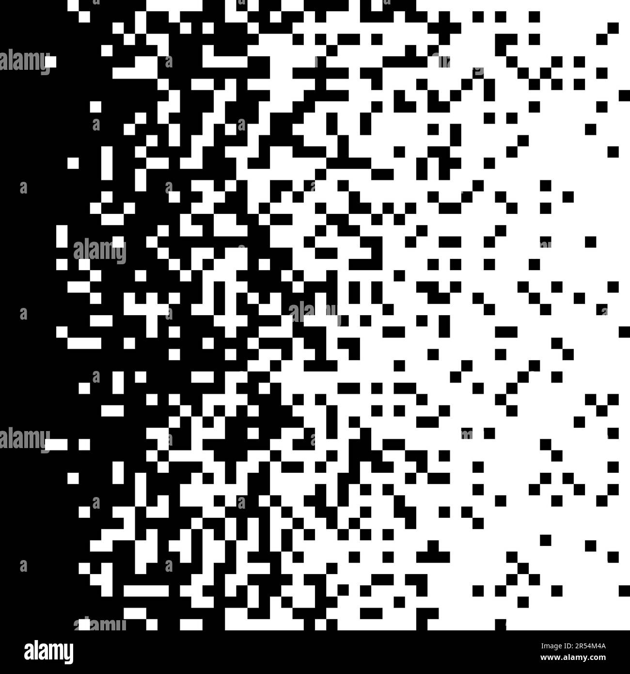 Pixelated halftone gradient noise. Fading pixel texture. Dissolving ...