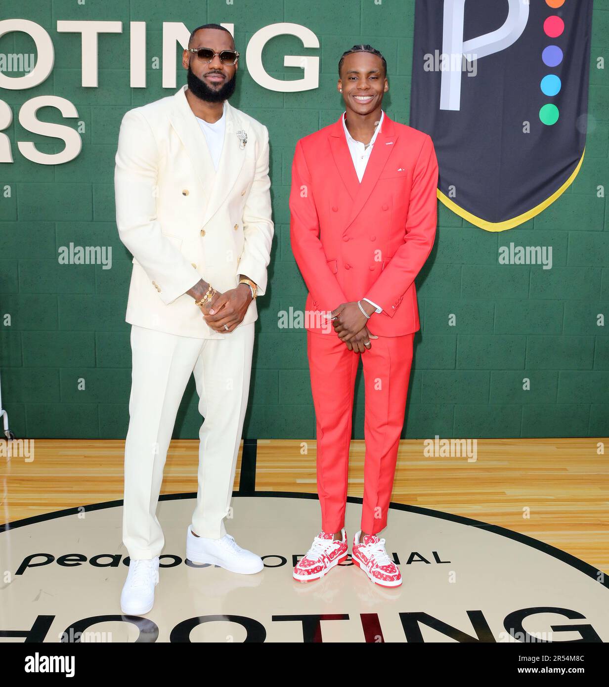 Westwood, USA. 31st May, 2023. LeBron James, Marquis Mookie Cook arrives at The Shooting Stars ...