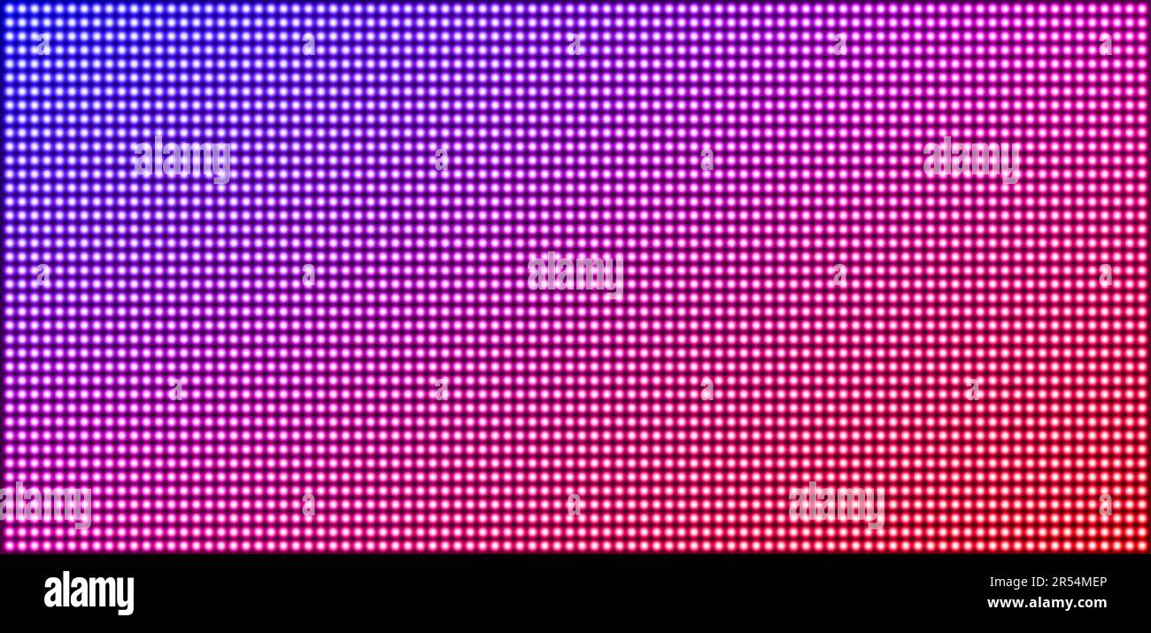 Led screen background with pattern of dot lights. Wall video panel with ...