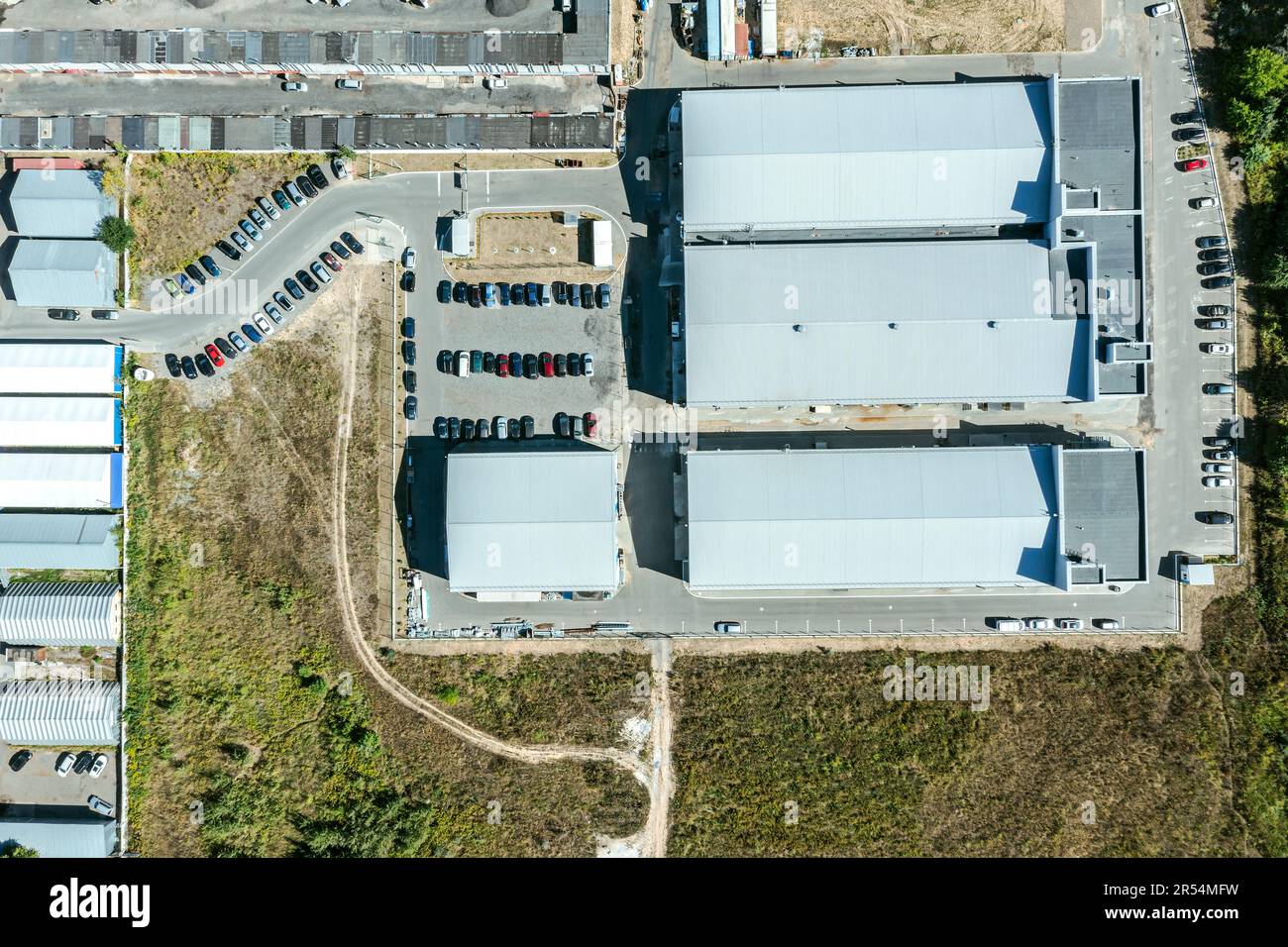 Aerial view of roof delivery hi-res stock photography and images - Alamy