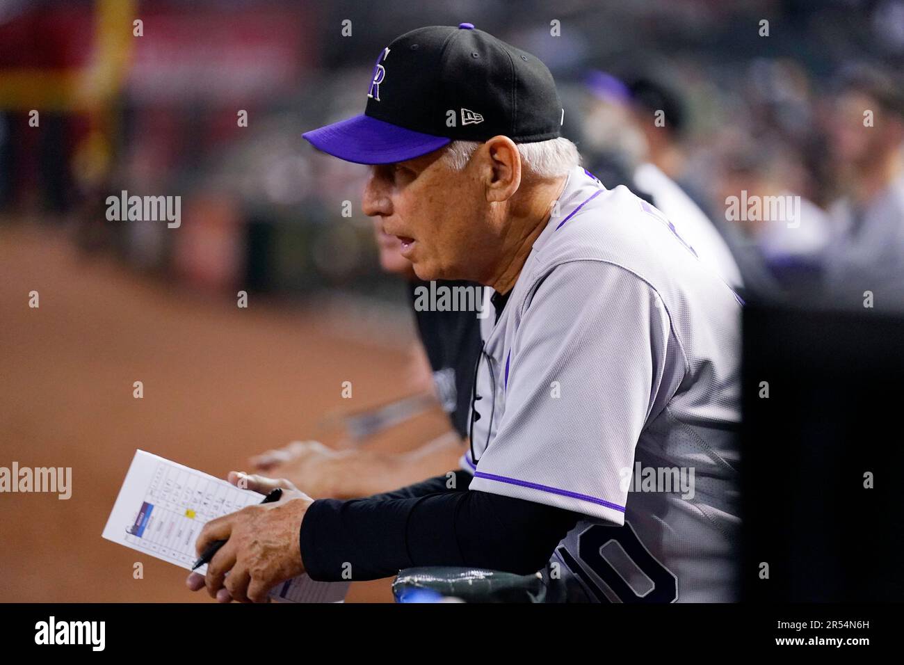 Colorado Rockies manager Bud Black watches play during the eighth ...