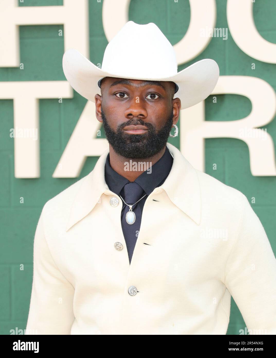 Westwood, USA. 31st May, 2023. Samoth arrives at The Shooting Stars ...