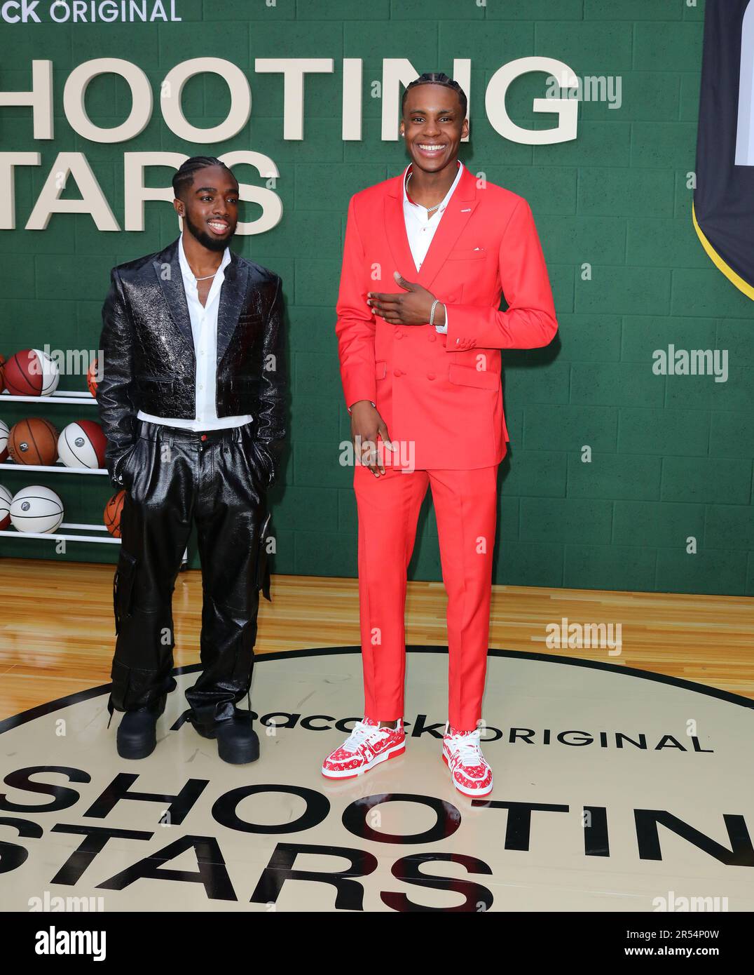 Westwood, USA. 31st May, 2023. Caleb McLaughlin, Marquis Mookie Cook arrives at The Shooting ...