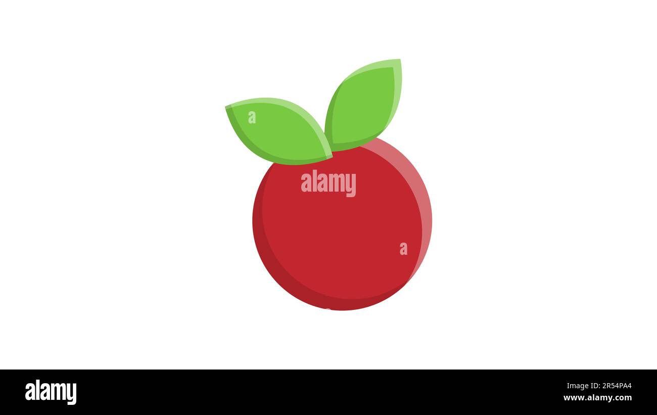 Cranberry. Logo. Red berries. Isolated cranberry with leaves on white ...