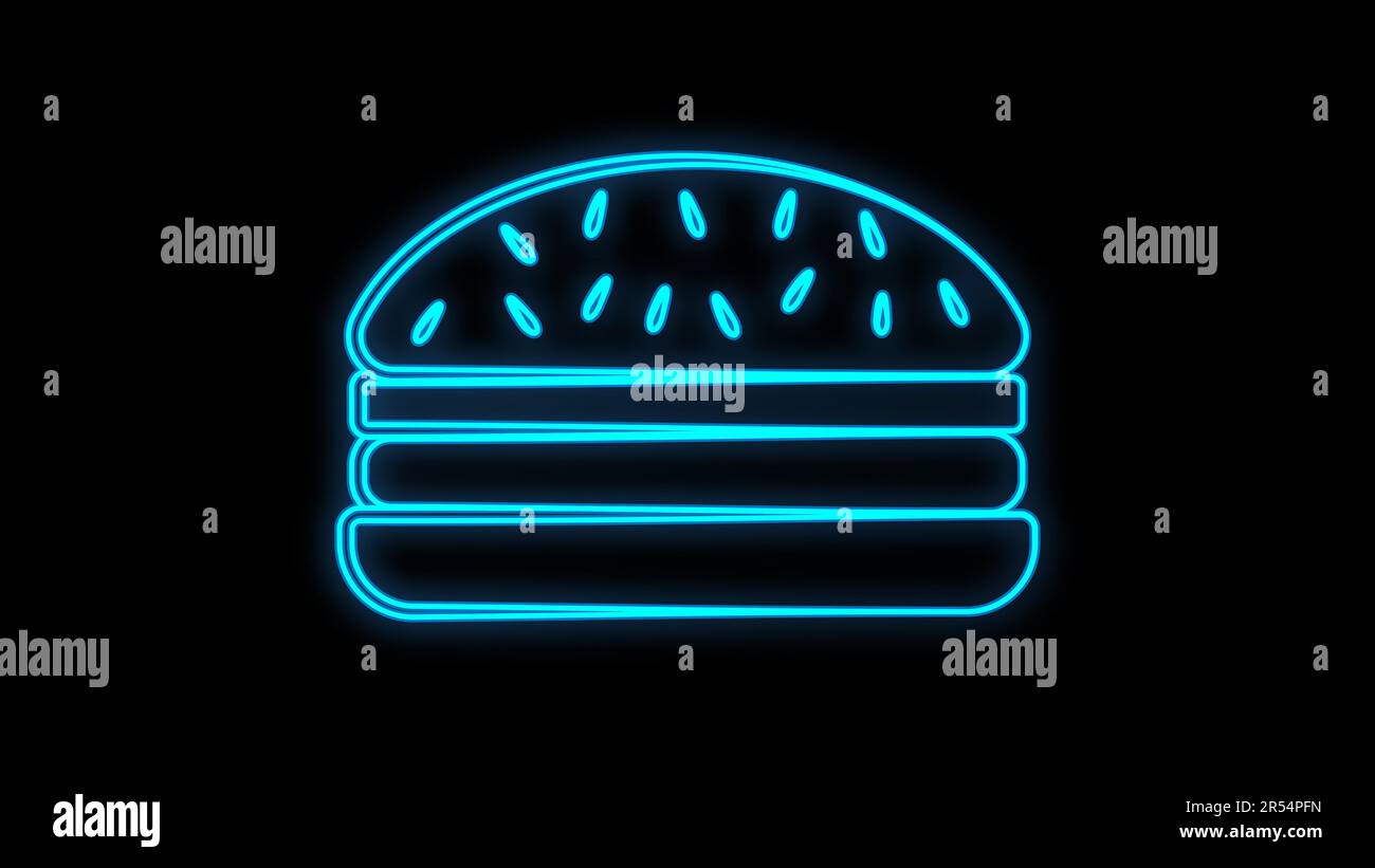 Neon Blue Burger