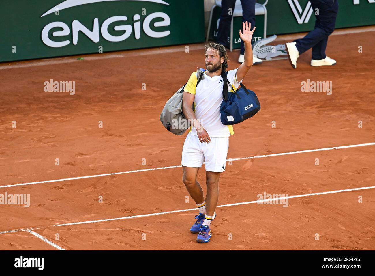 Paris, France. 31st May, 2023. Lucas Pouille during the French Open ...