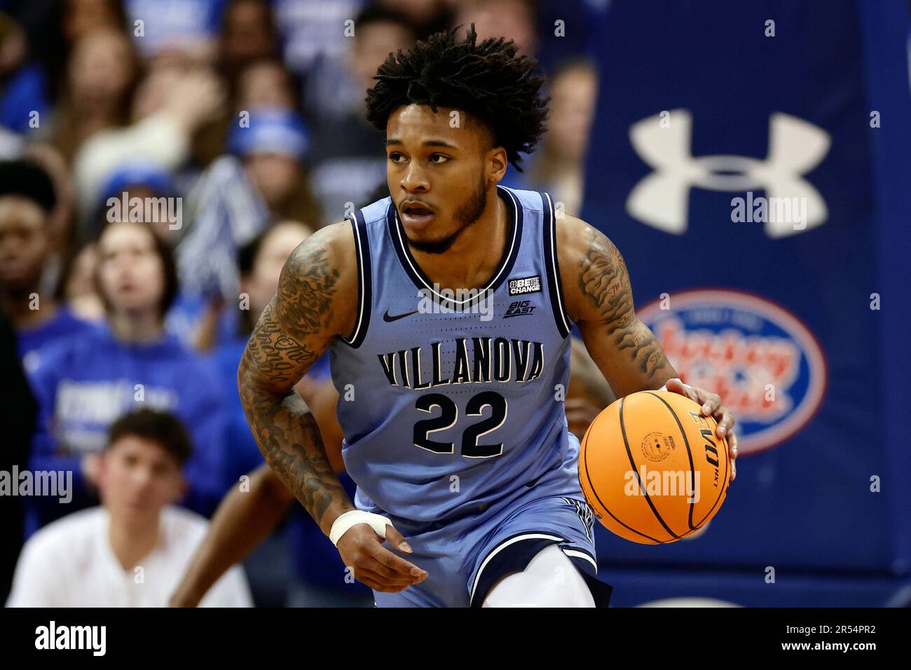 FILE - Villanova forward Cam Whitmore (22) looks to pass against Seton ...