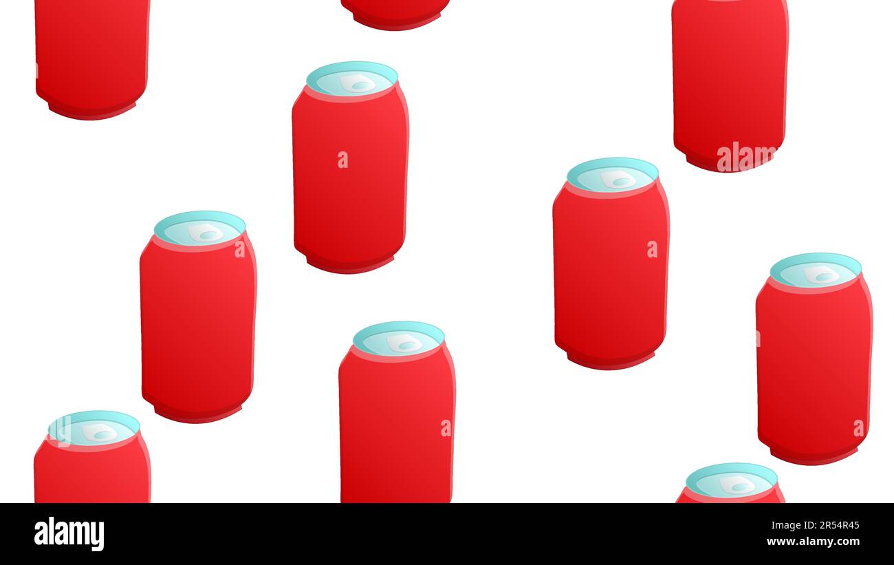 Soda drink seamless pattern. Repeating background with canned beverages ...