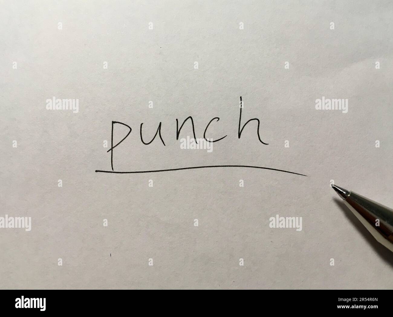 Punch concept word on paper background Stock Photo - Alamy
