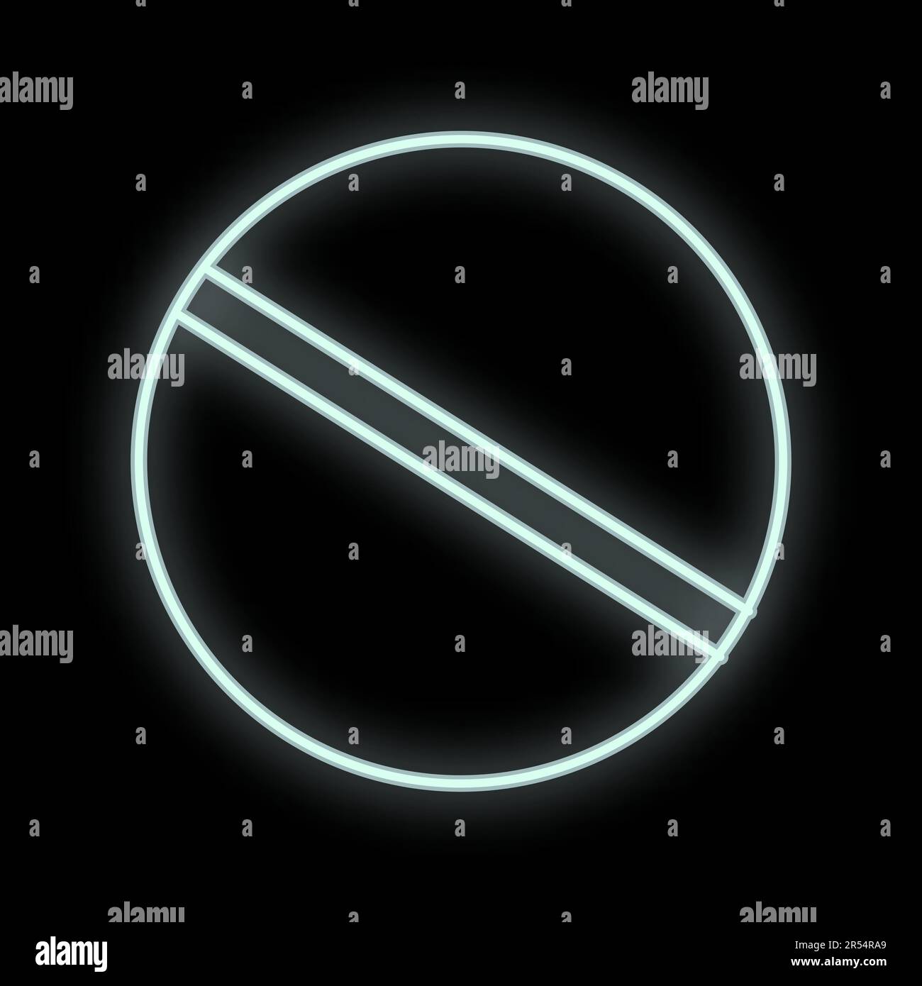 Bright luminous white medical digital neon sign for a pharmacy or ...