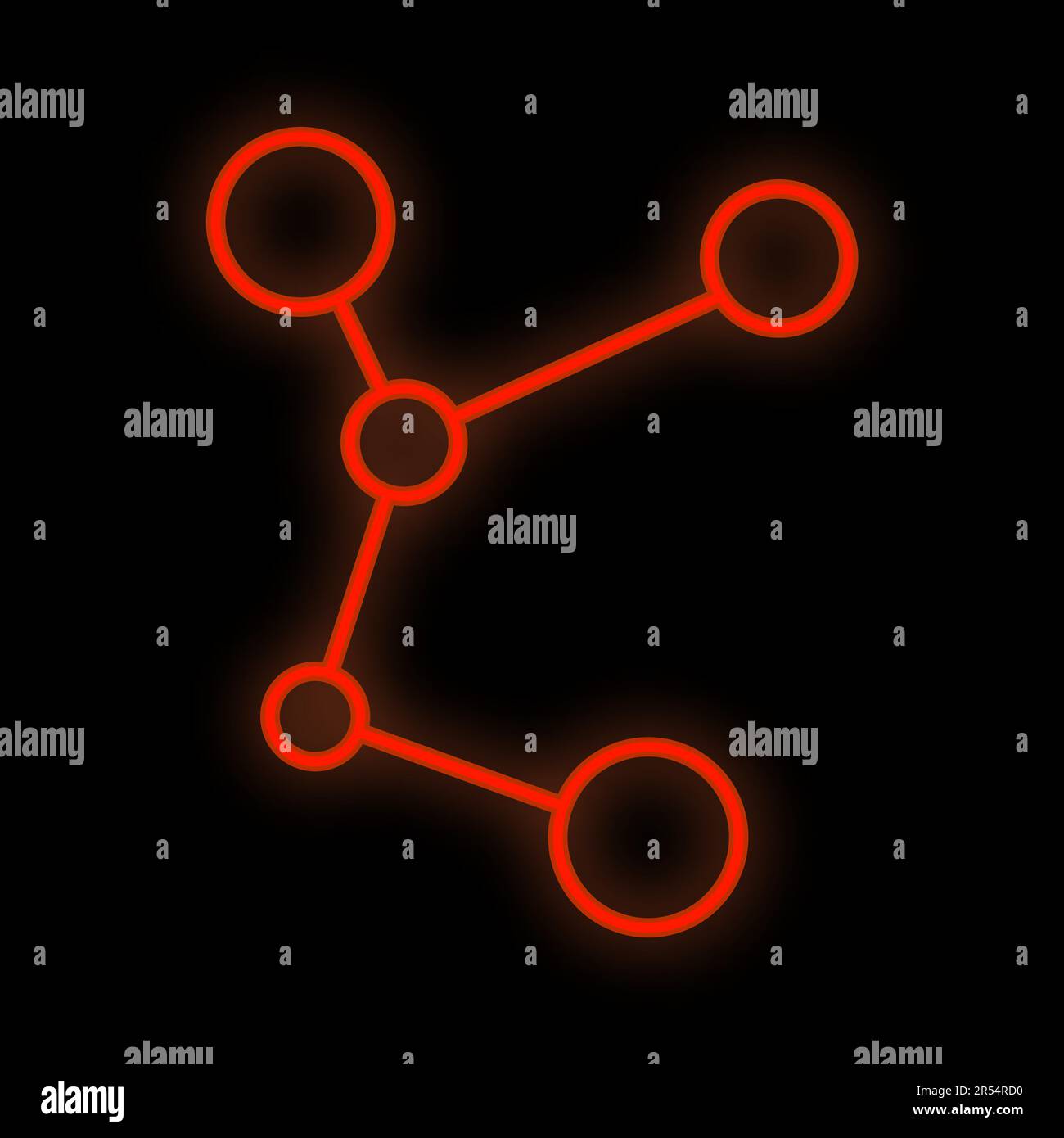 Bright luminous red medical scientific digital neon sign for pharmacy ...