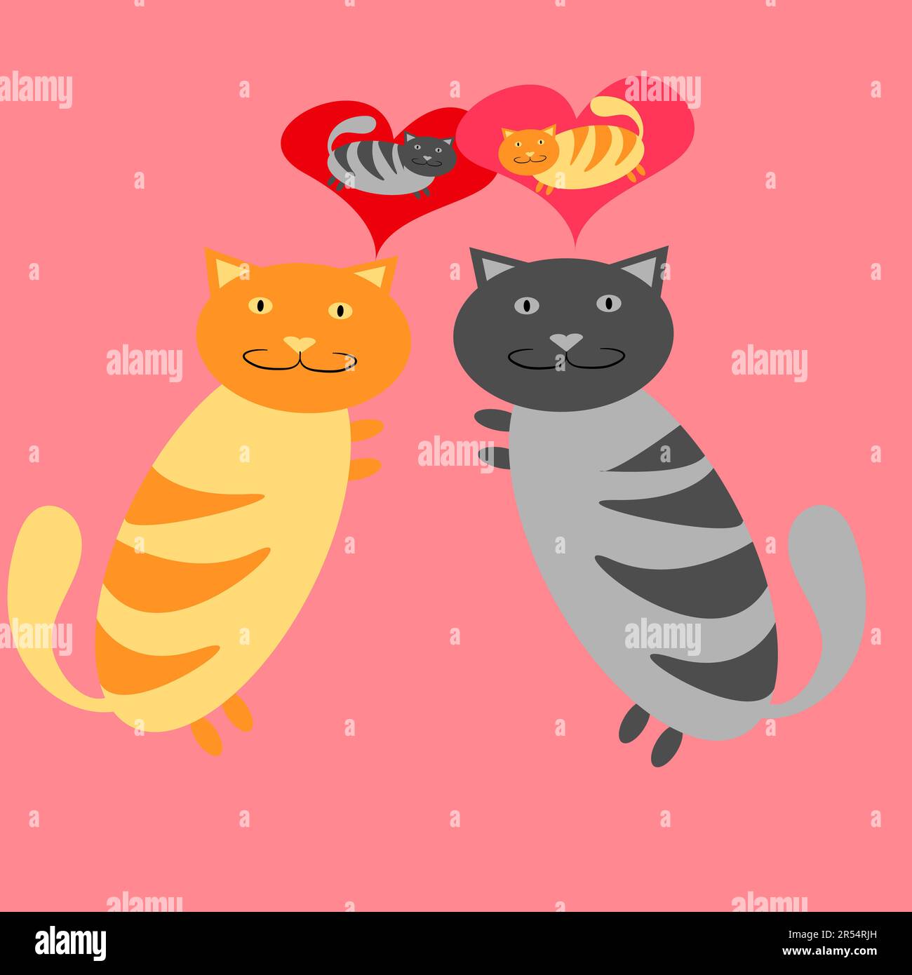 Cartoon Animals Hugging Each Other