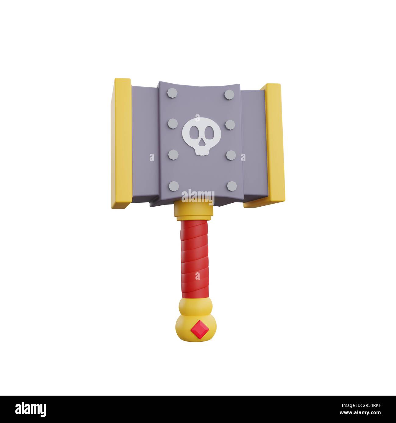 3d rendering game asset hammer Stock Photo - Alamy