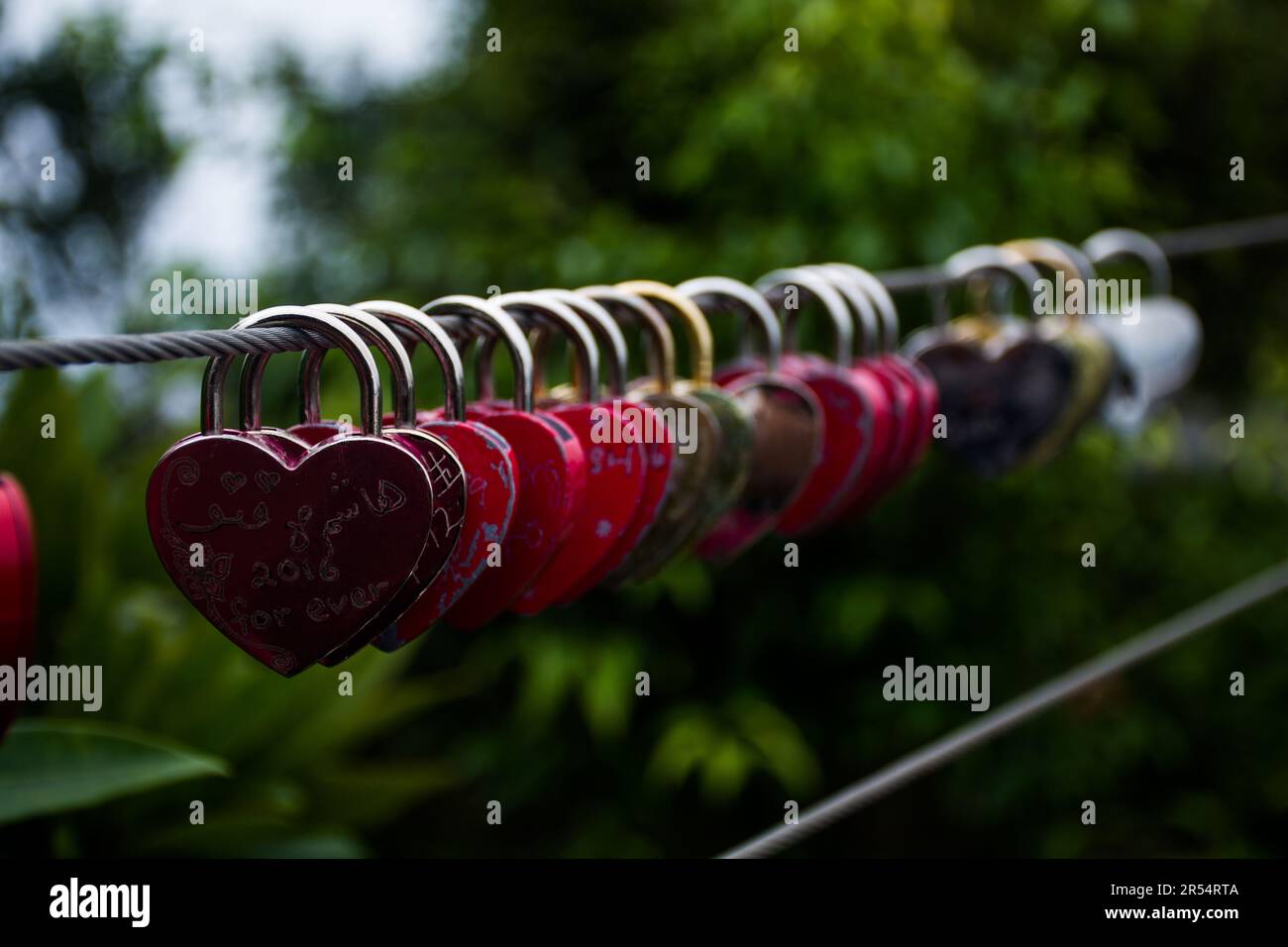 Symbolic Connections: Love Locks Stock Photo - Alamy