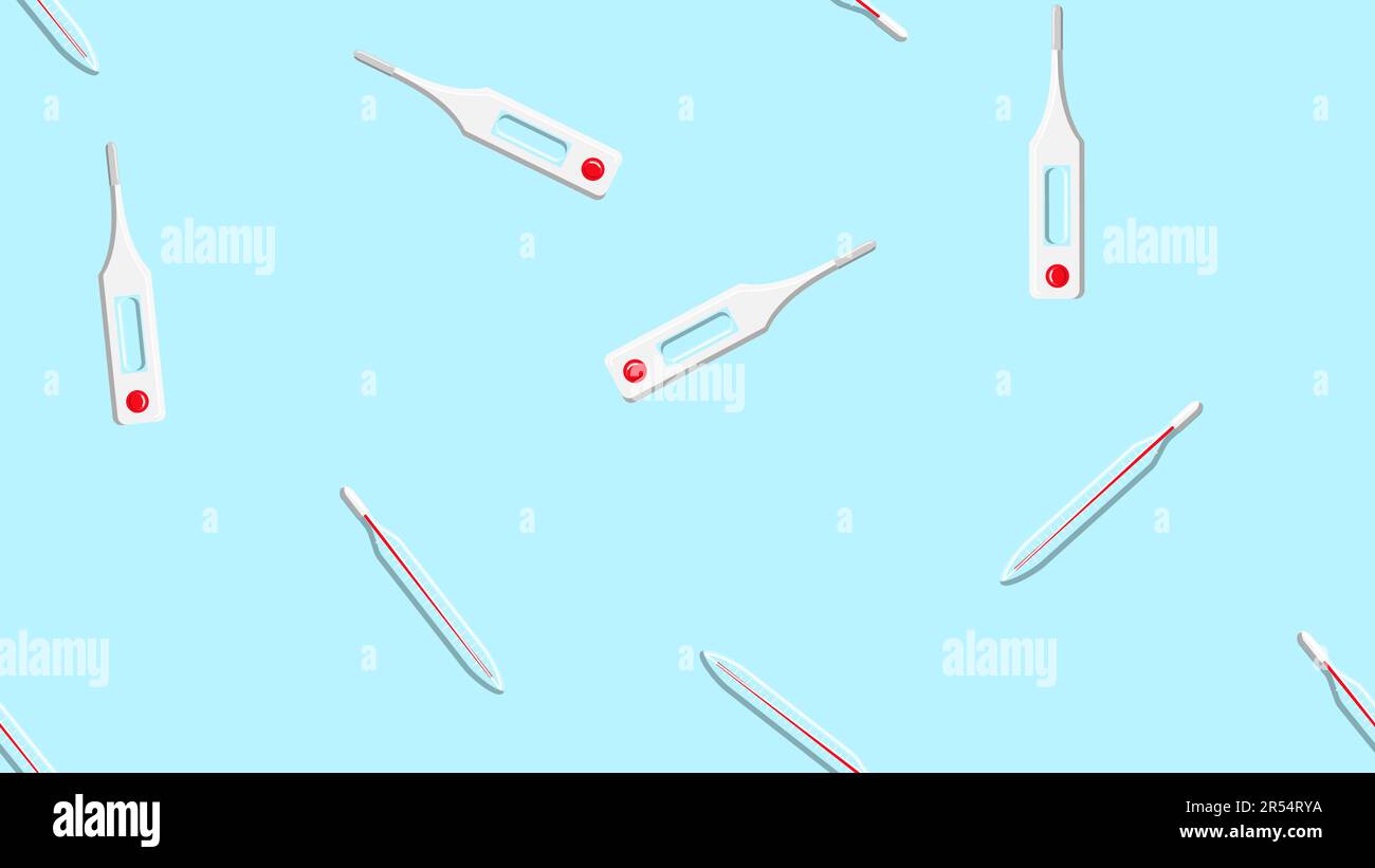 Blue line medical digital thermometer Stock Vector Images - Alamy