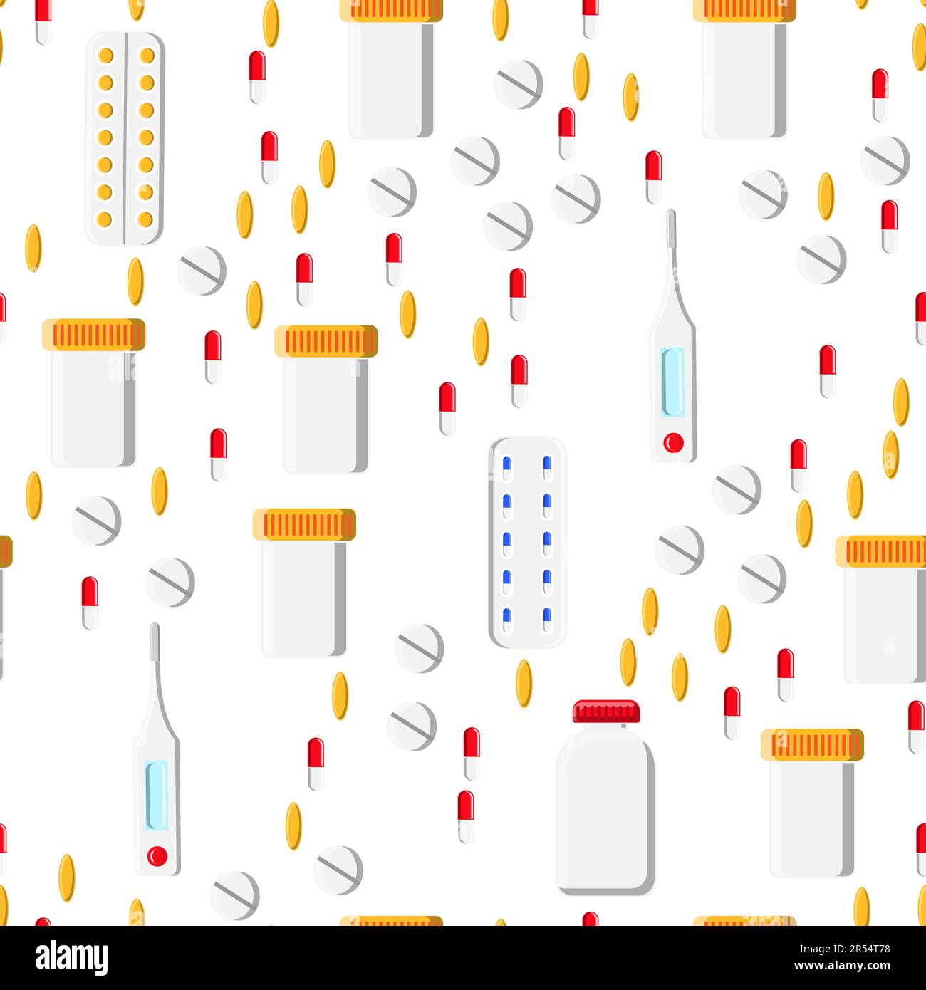 Medical seamless pattern, texture from medicinal pharmaceutical pills ...